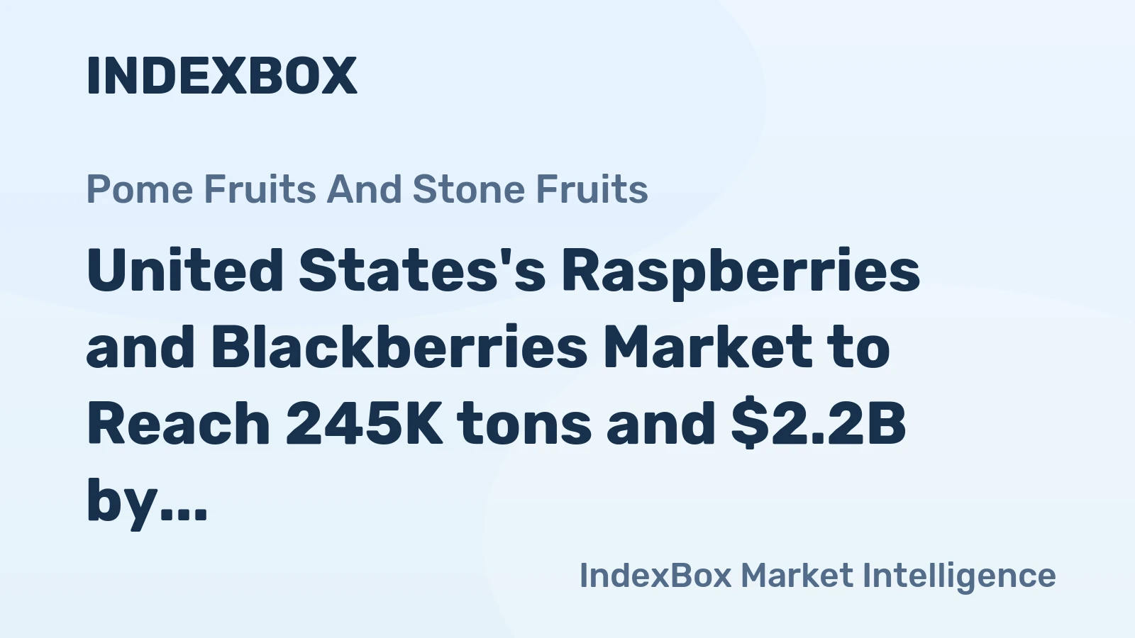 United States's Raspberries and Blackberries Market to Reach 245K tons and $2.2B by 2035