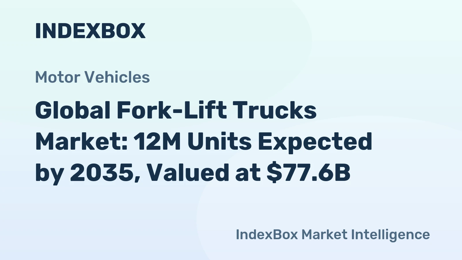 Global Fork-Lift Trucks Market: 12M Units Expected by 2035, Valued at $77.6B