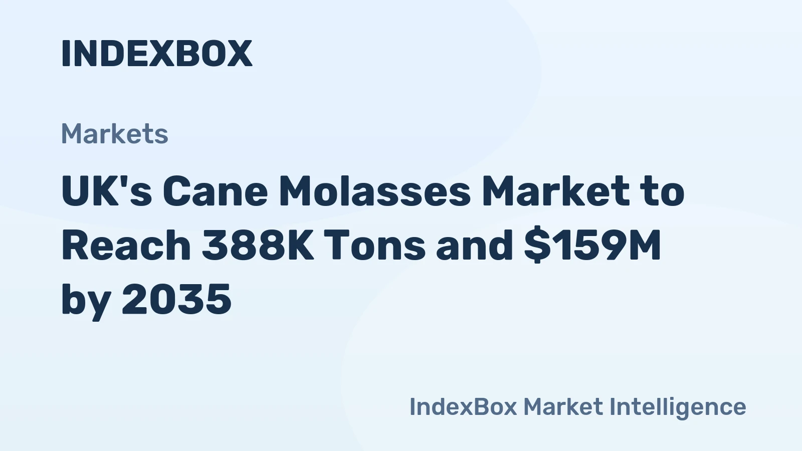 UK's Cane Molasses Market to Reach 388K Tons and $159M by 2035