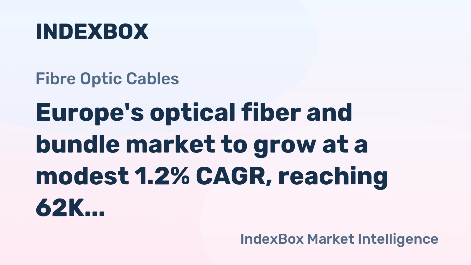 Europe's optical fiber and bundle market to grow at a modest 1.2% CAGR, reaching 62K tons by 2035, driven by rising demand.