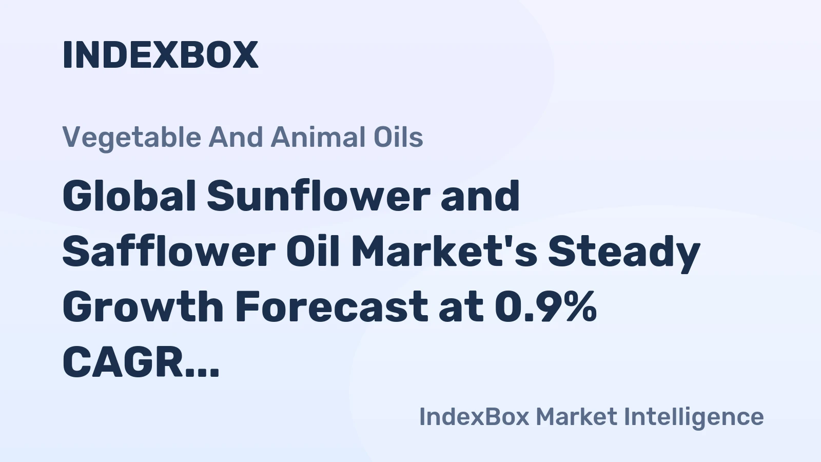 Global Sunflower and Safflower Oil Market's Steady Growth Forecast at 0.9% CAGR Through 2035