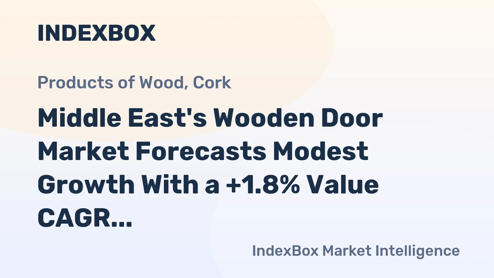 Middle East's Wooden Door Market Forecasts Modest Growth With a +1.8% Value CAGR Through 2035