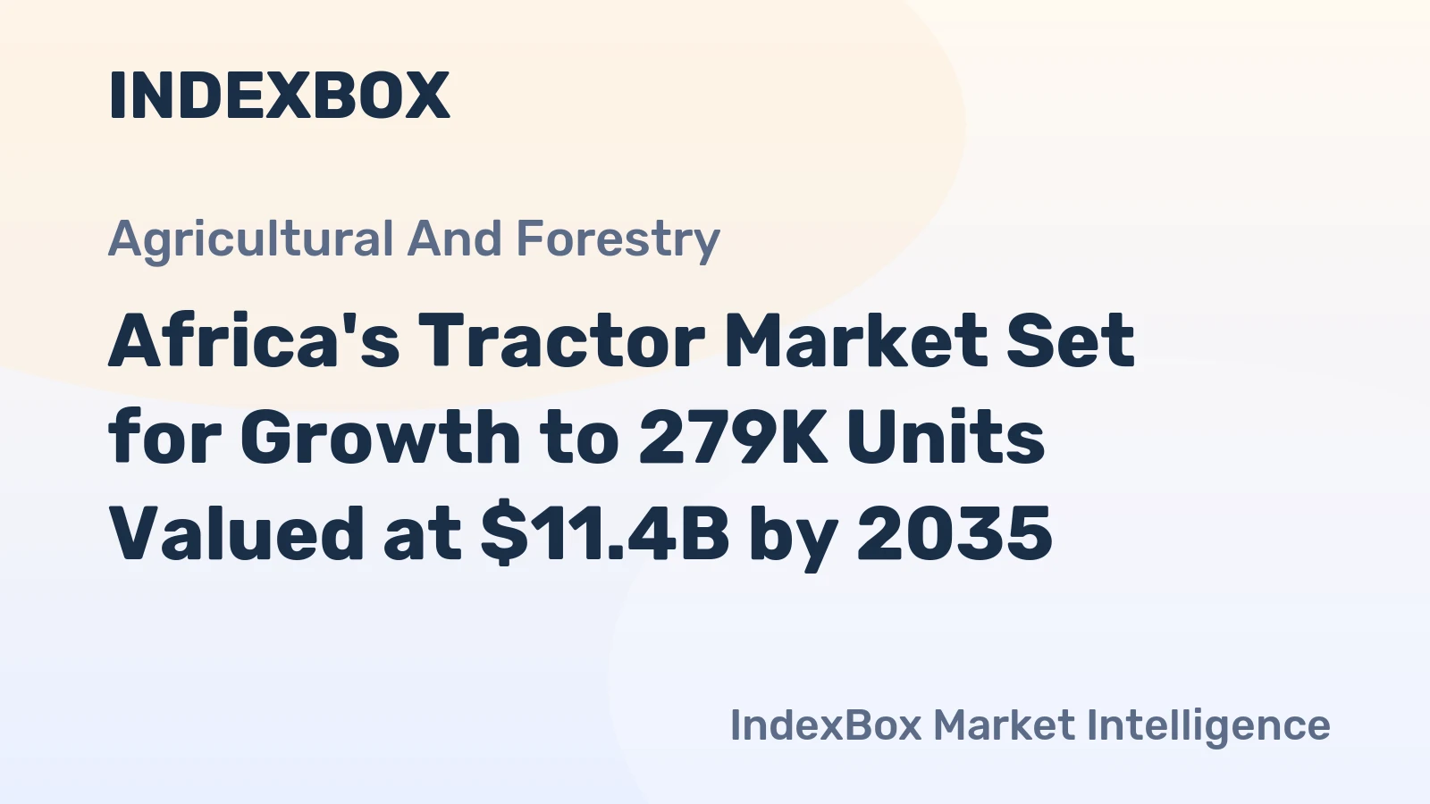 Africa's Tractor Market Set for Growth to 279K Units Valued at $11.4B by 2035