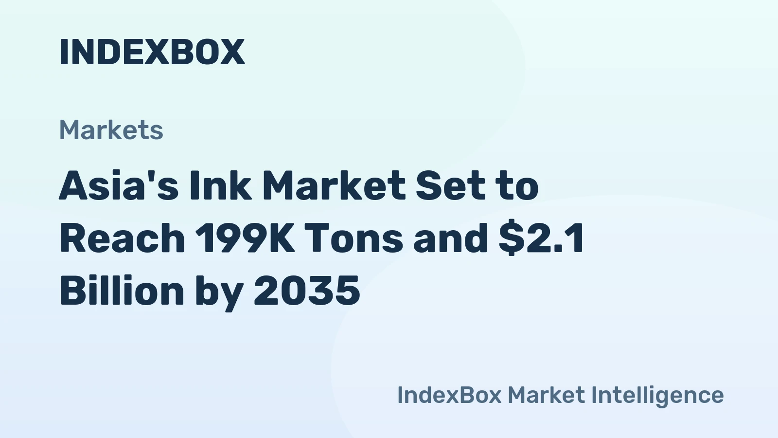 Asia's Ink Market Set to Reach 199K Tons and $2.1 Billion by 2035