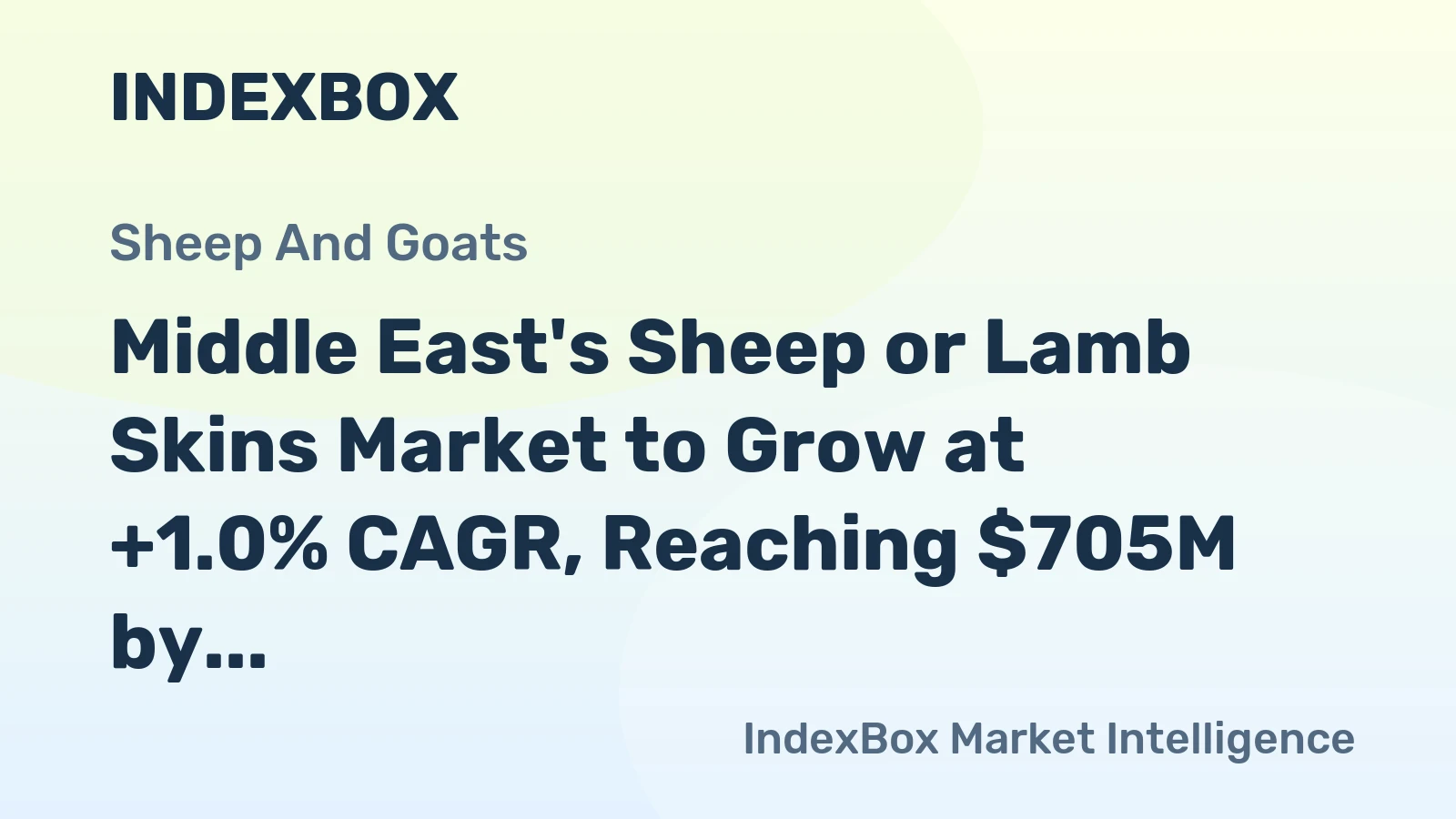 Middle East's Sheep or Lamb Skins Market to Grow at +1.0% CAGR, Reaching $705M by 2035