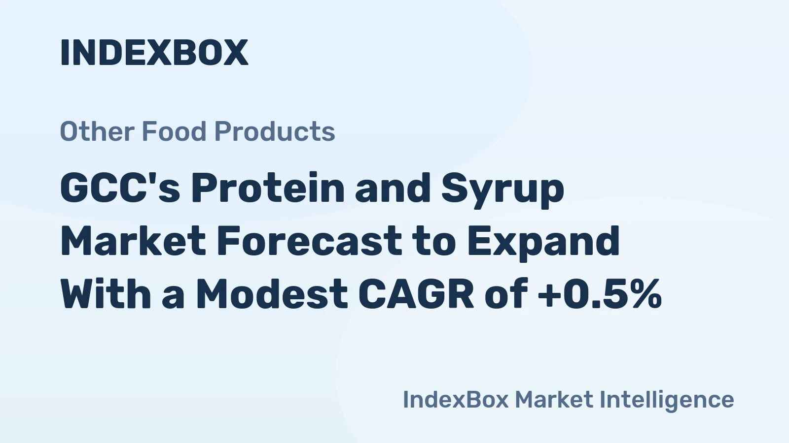 GCC's Protein and Syrup Market Forecast to Expand With a Modest CAGR of +0.5%
