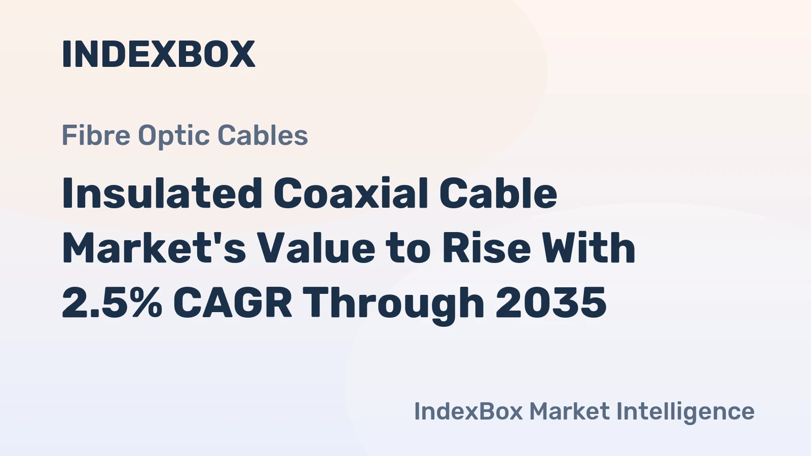 Insulated Coaxial Cable Market's Value to Rise With 2.5% CAGR Through 2035