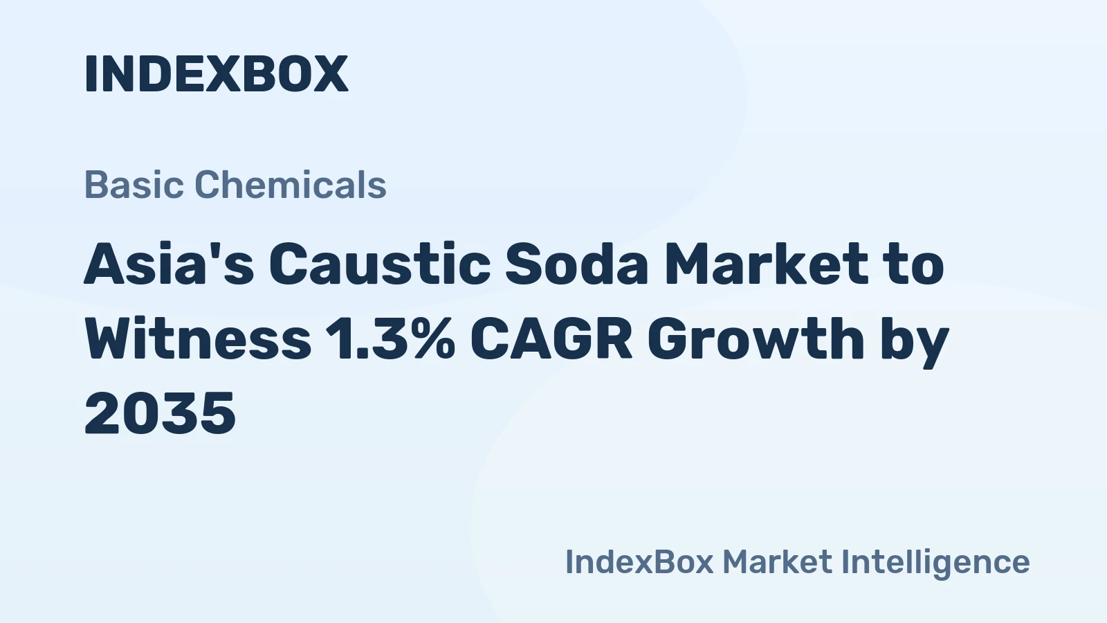 Asia's Caustic Soda Market to Witness 1.3% CAGR Growth by 2035