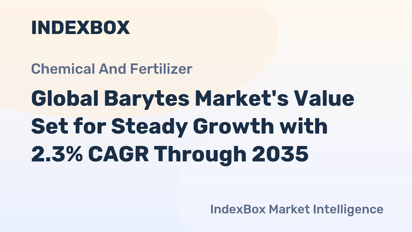 Global Barytes Market's Value Set for Steady Growth with 2.3% CAGR Through 2035