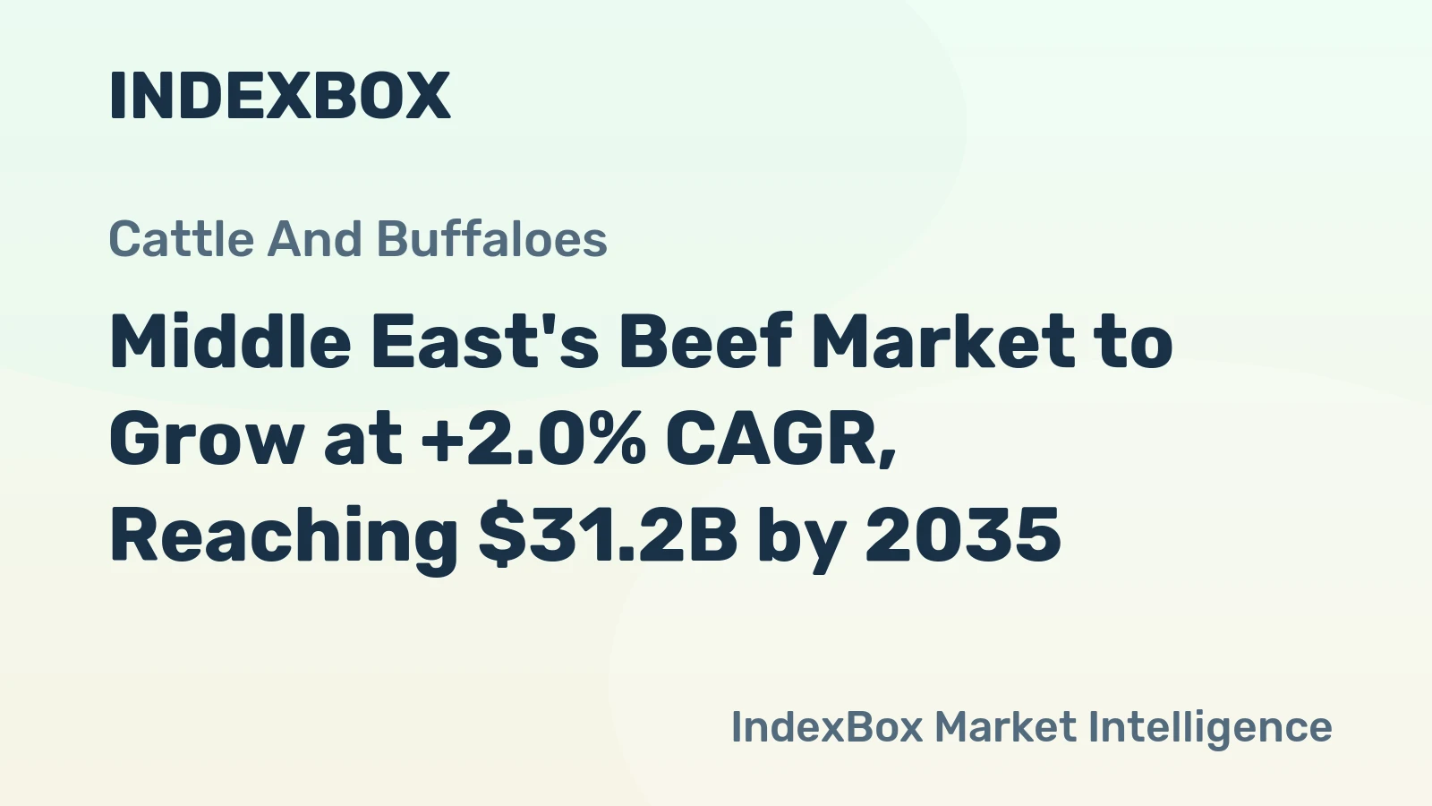 Middle East's Beef Market to Grow at +2.0% CAGR, Reaching $31.2B by 2035