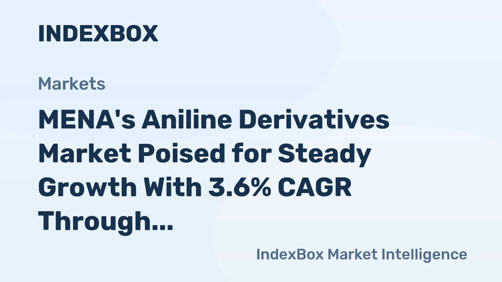 MENA's Aniline Derivatives Market Poised for Steady Growth With 3.6% CAGR Through 2035