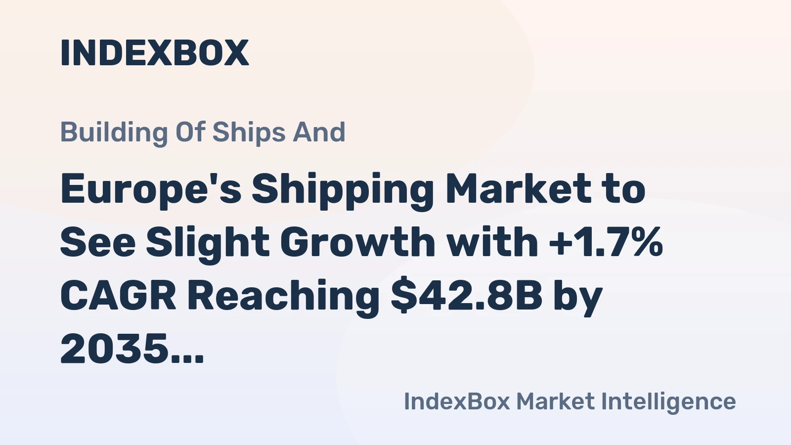 Europe's Shipping Market to See Slight Growth with +1.7% CAGR Reaching $42.8B by 2035