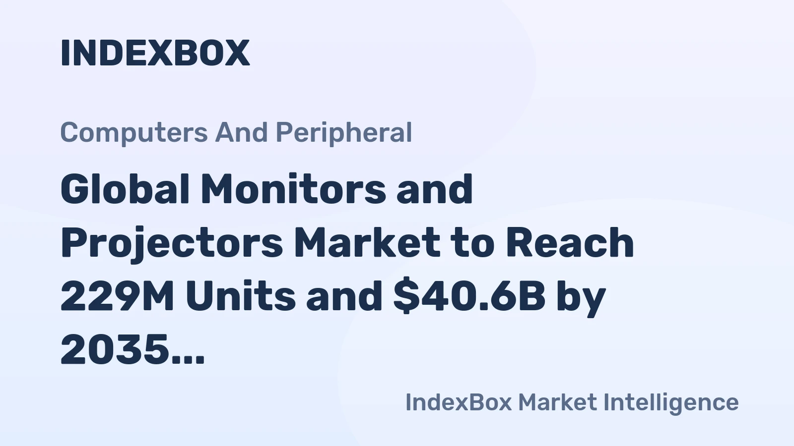 Global Monitors and Projectors Market to Reach 229M Units and $40.6B by 2035
