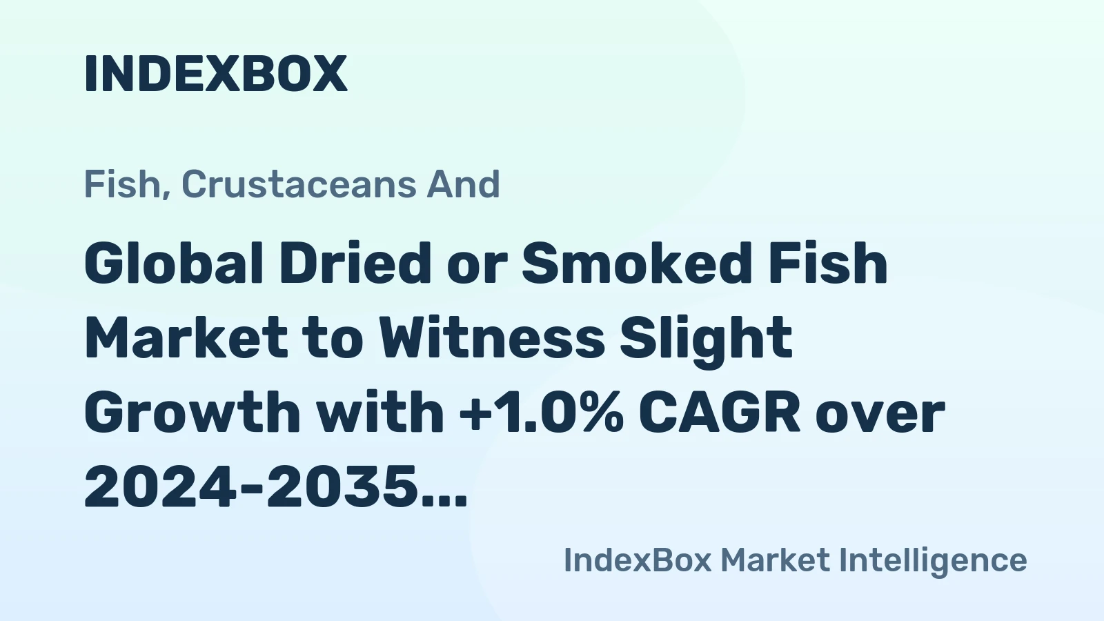 Global Dried or Smoked Fish Market to Witness Slight Growth with +1.0% CAGR over 2024-2035