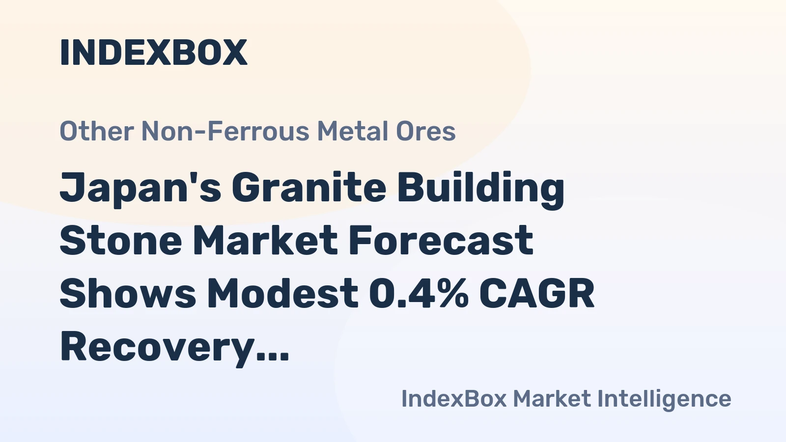 Japan's Granite Building Stone Market Forecast Shows Modest 0.4% CAGR Recovery After Eleven-Year Decline