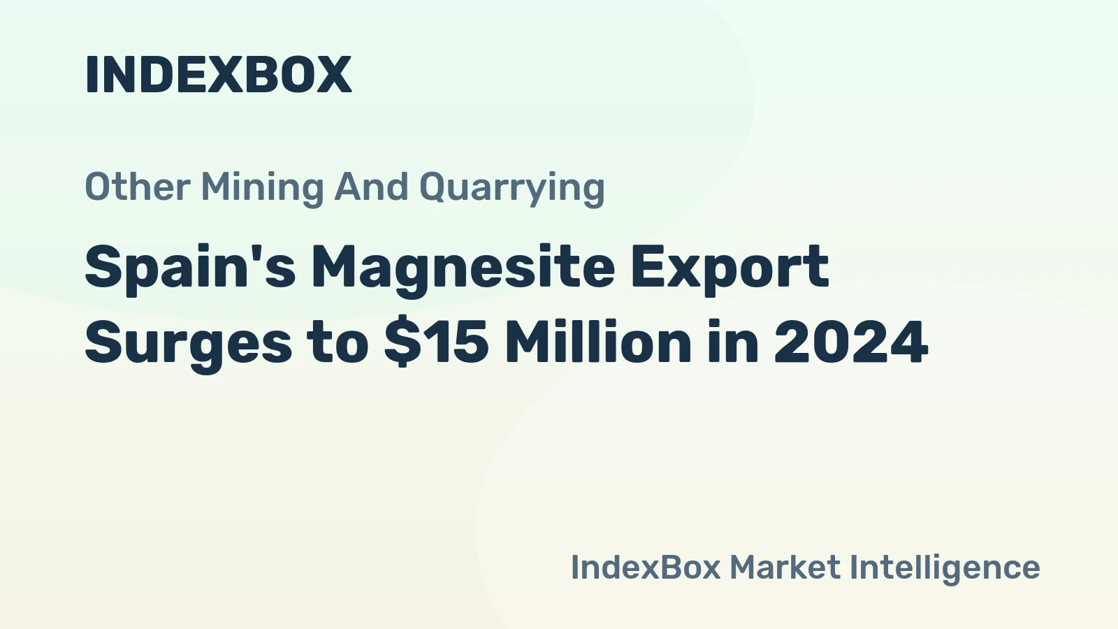 Spain's Magnesite Export Surges to $15 Million in 2024