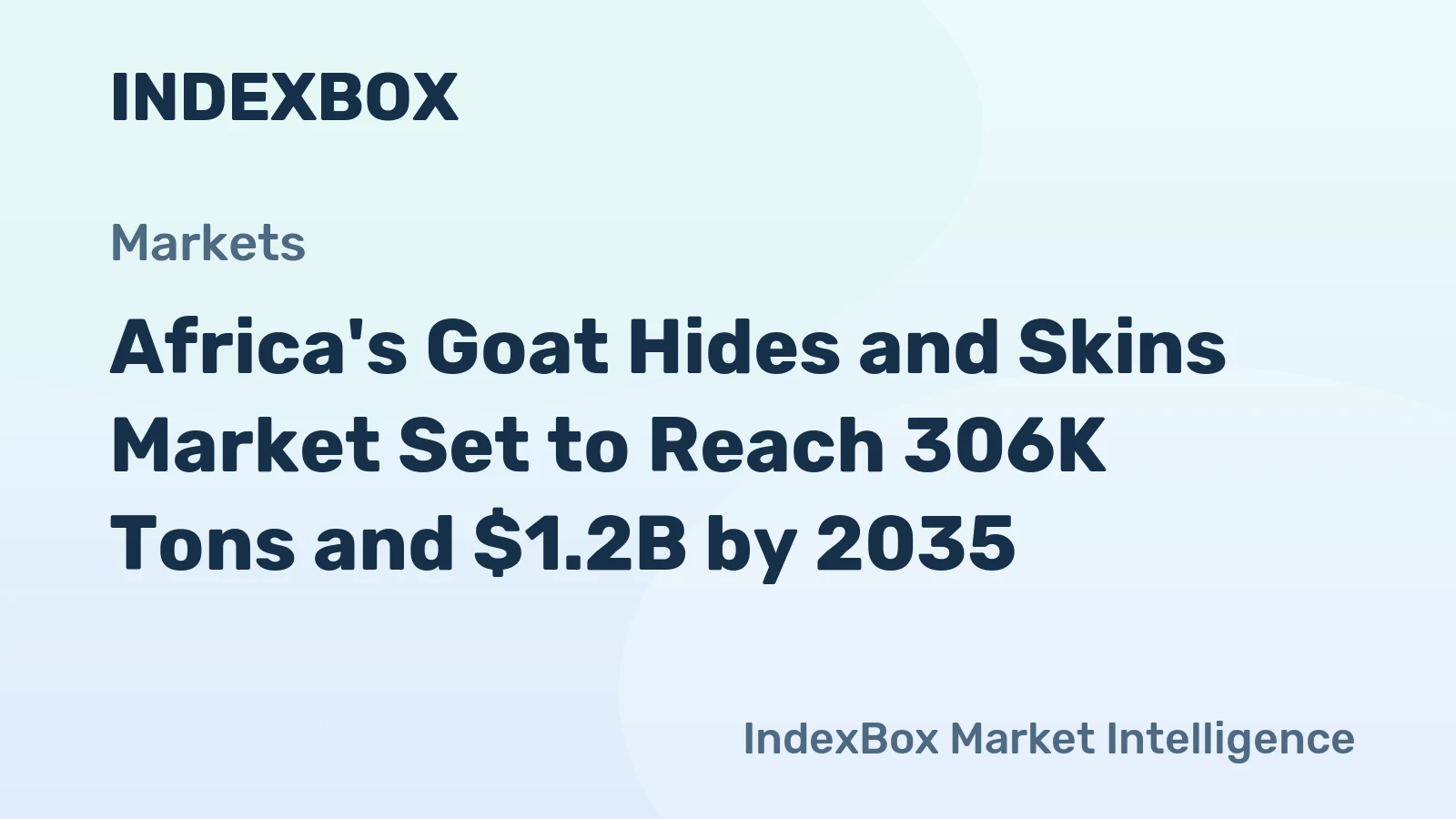 Africa's Goat Hides and Skins Market Set to Reach 306K Tons and $1.2B by 2035