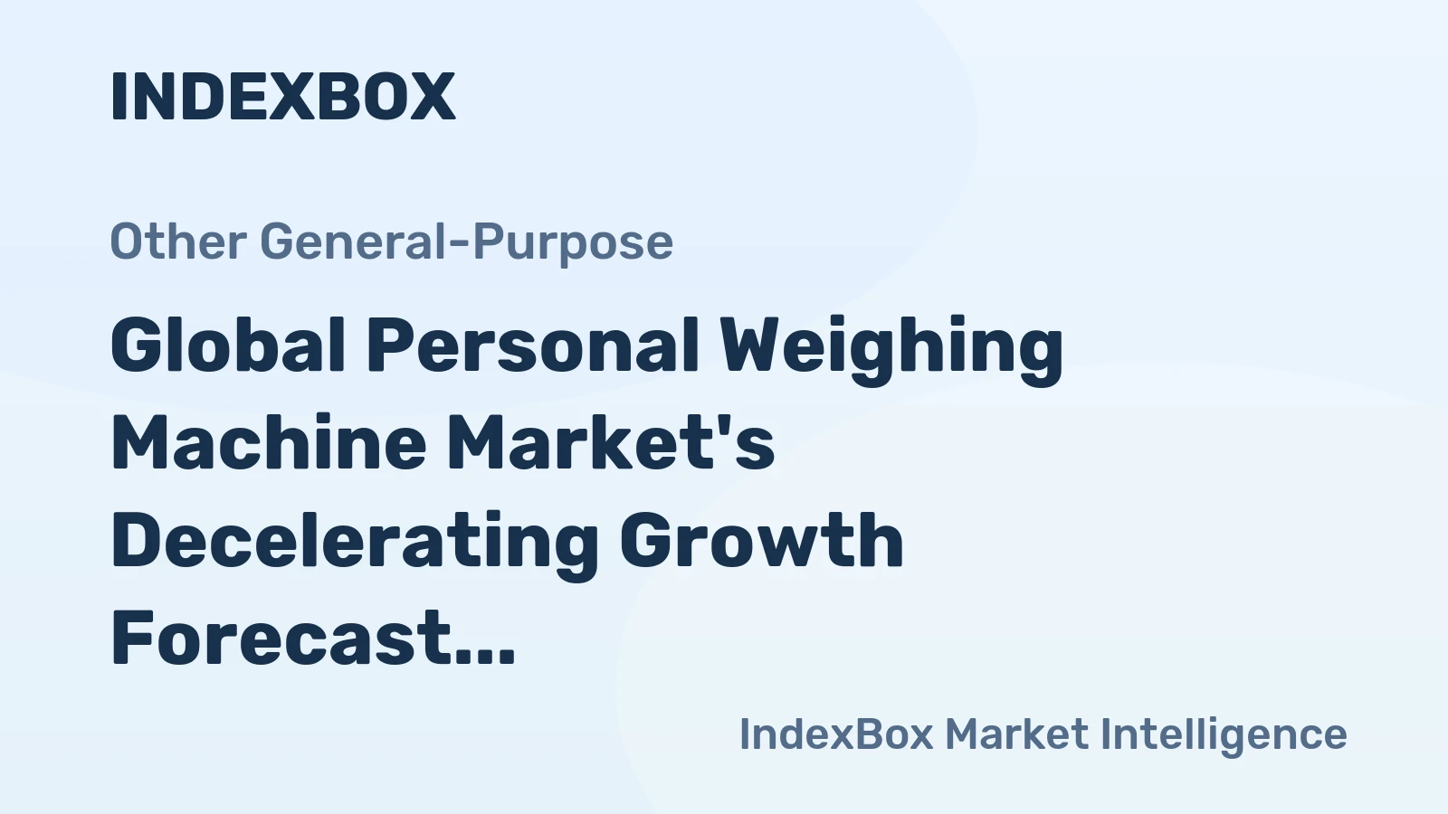 Global Personal Weighing Machine Market's Decelerating Growth Forecast at 1.5% CAGR to 2035
