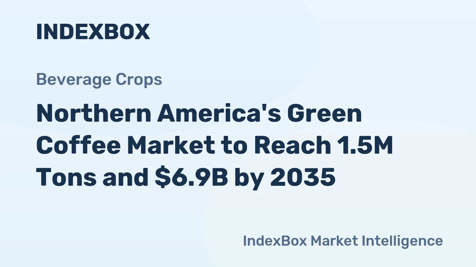 Northern America's Green Coffee Market to Reach 1.5M Tons and $6.9B by 2035
