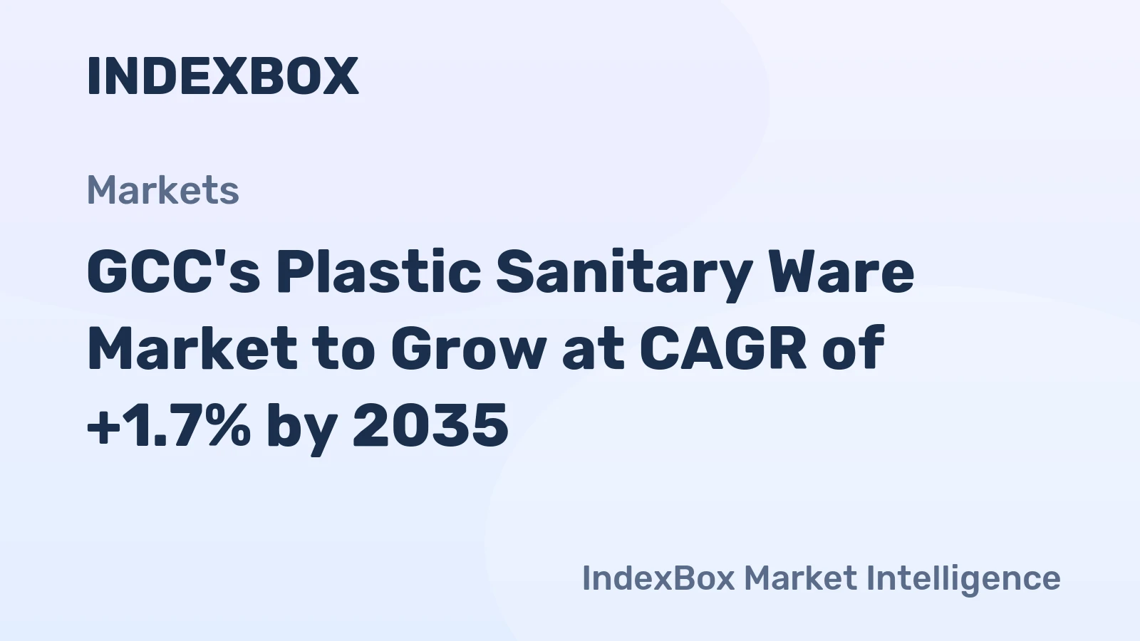 GCC's Plastic Sanitary Ware Market to Grow at CAGR of +1.7% by 2035