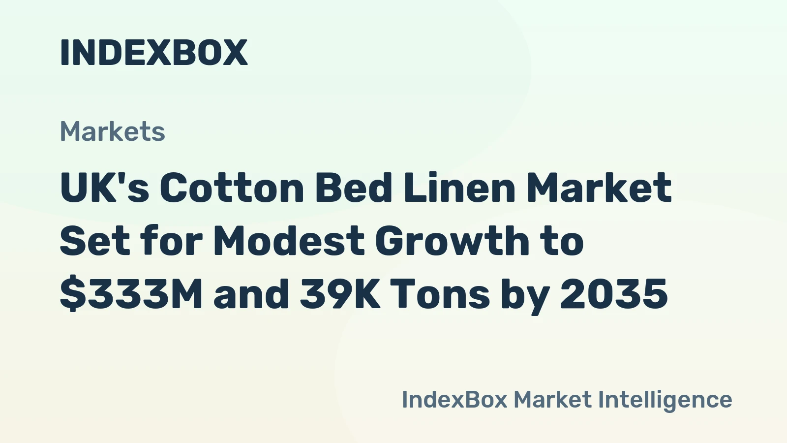 UK's Cotton Bed Linen Market Set for Modest Growth to $333M and 39K Tons by 2035