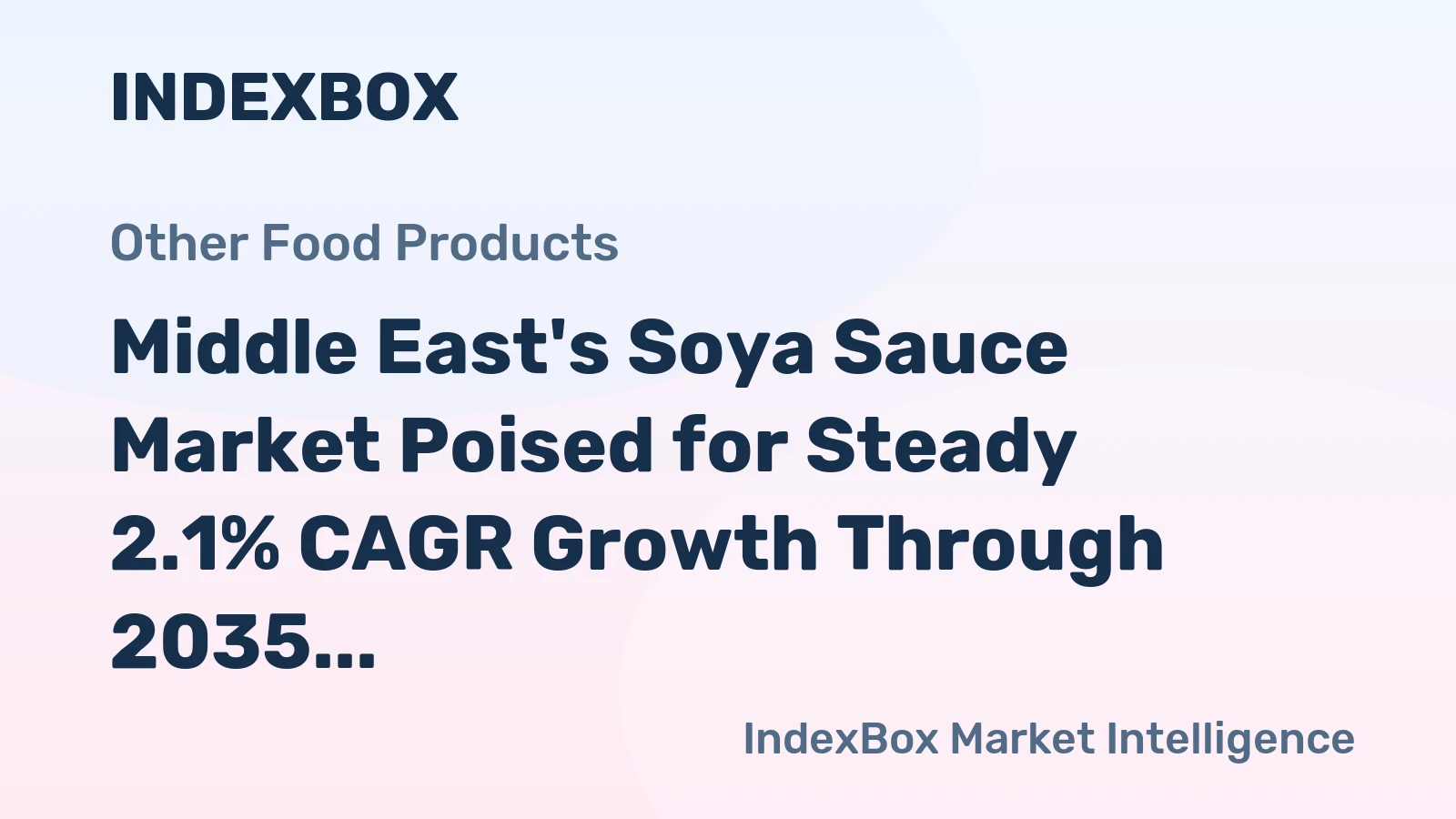 Middle East's Soya Sauce Market Poised for Steady 2.1% CAGR Growth Through 2035