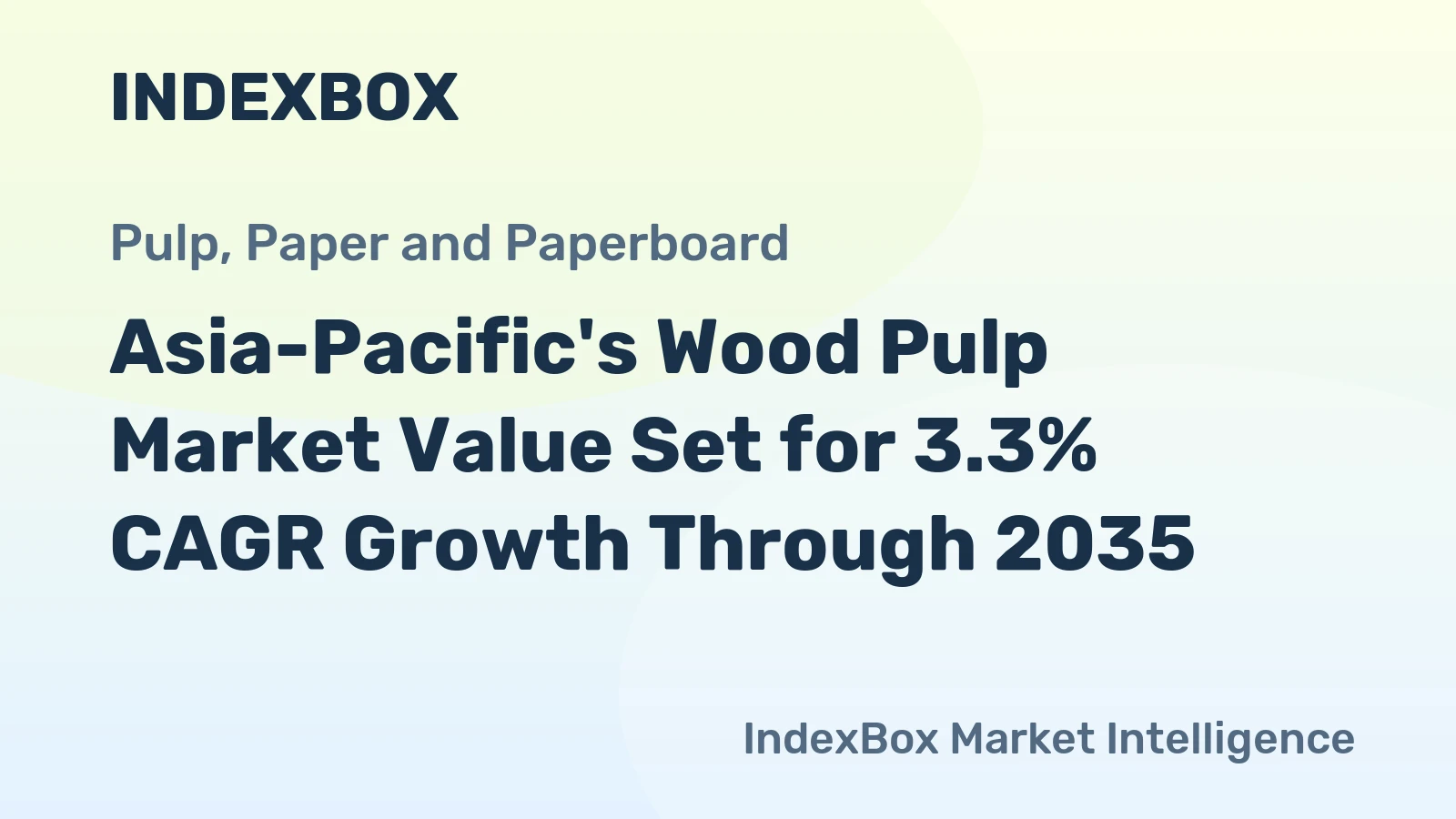 Asia-Pacific's Wood Pulp Market Value Set for 3.3% CAGR Growth Through 2035