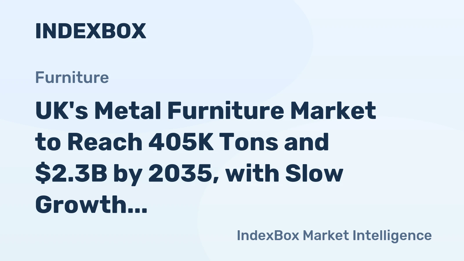 UK's Metal Furniture Market to Reach 405K Tons and $2.3B by 2035, with Slow Growth Forecasted