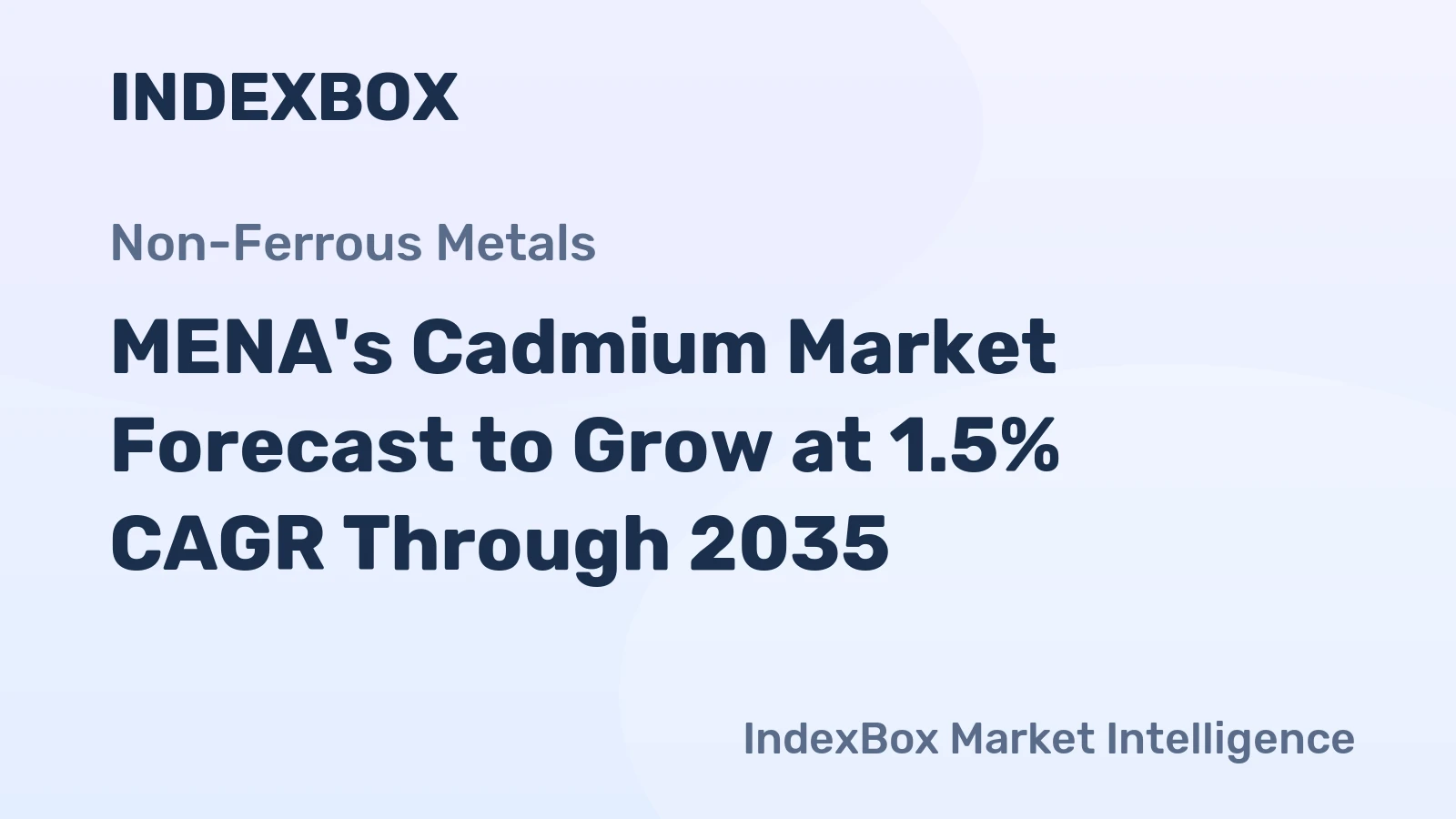 MENA's Cadmium Market Forecast to Grow at 1.5% CAGR Through 2035