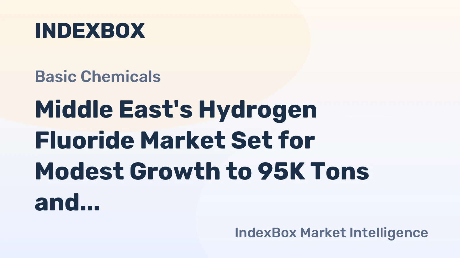 Middle East's Hydrogen Fluoride Market Set for Modest Growth to 95K Tons and $243M