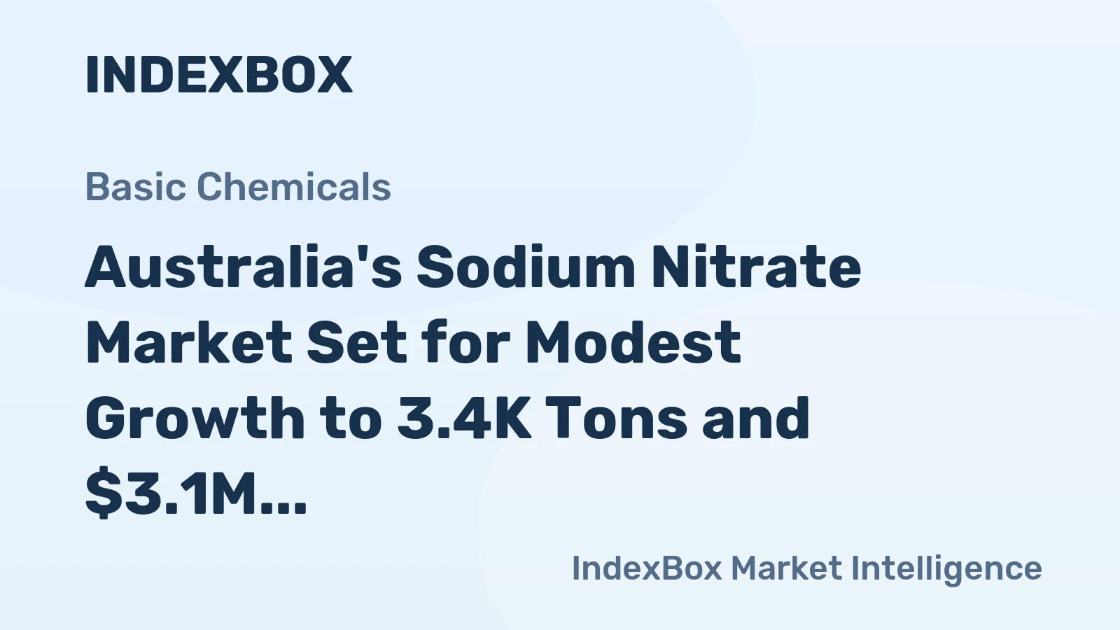 Australia's Sodium Nitrate Market Set for Modest Growth to 3.4K Tons and $3.1M by 2035
