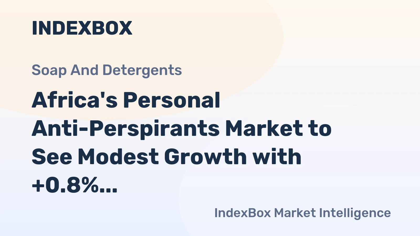 Africa's Personal Anti-Perspirants Market to See Modest Growth with +0.8% CAGR in Volume by 2035