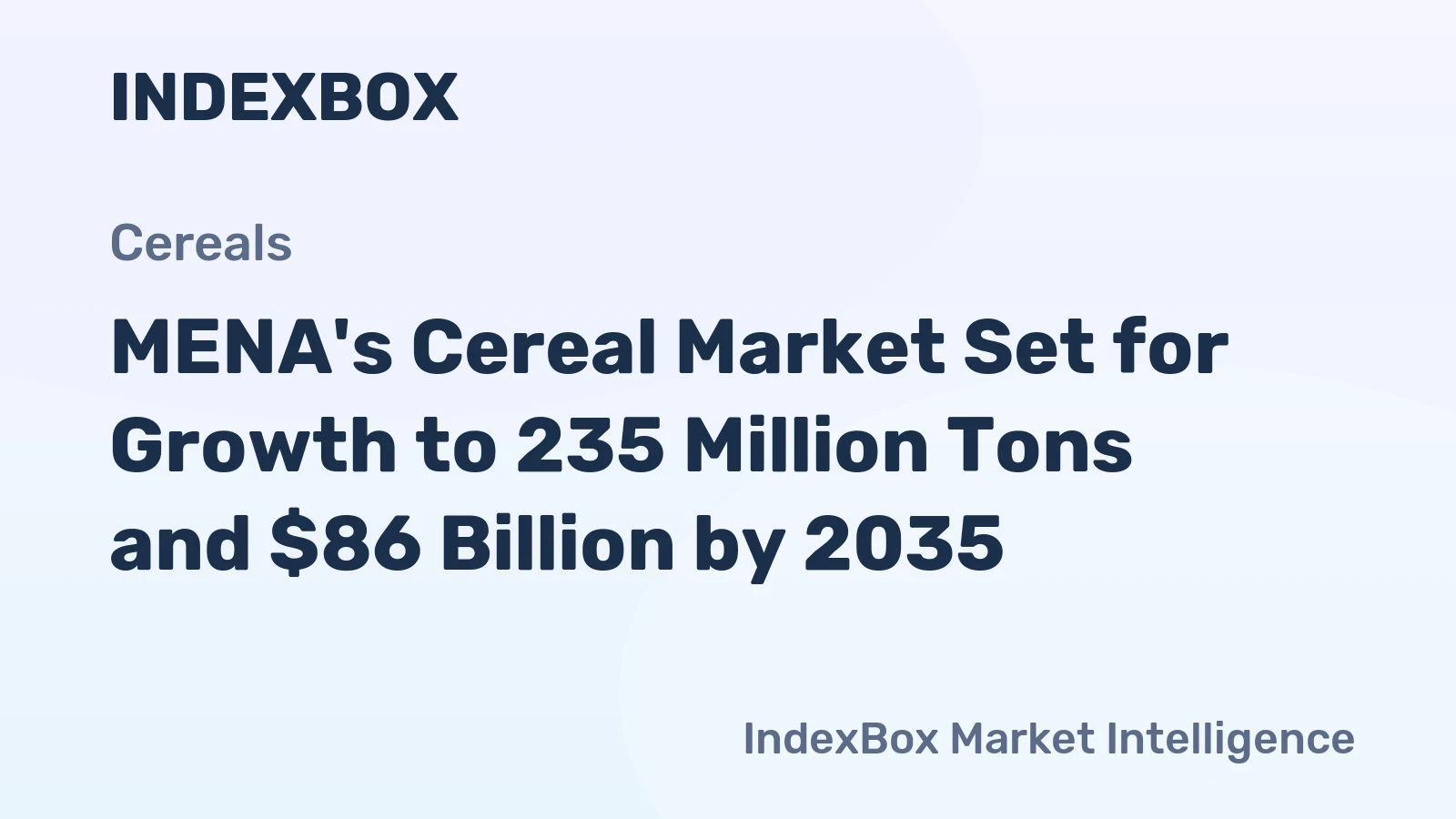 MENA's Cereal Market Set for Growth to 235 Million Tons and $86 Billion by 2035