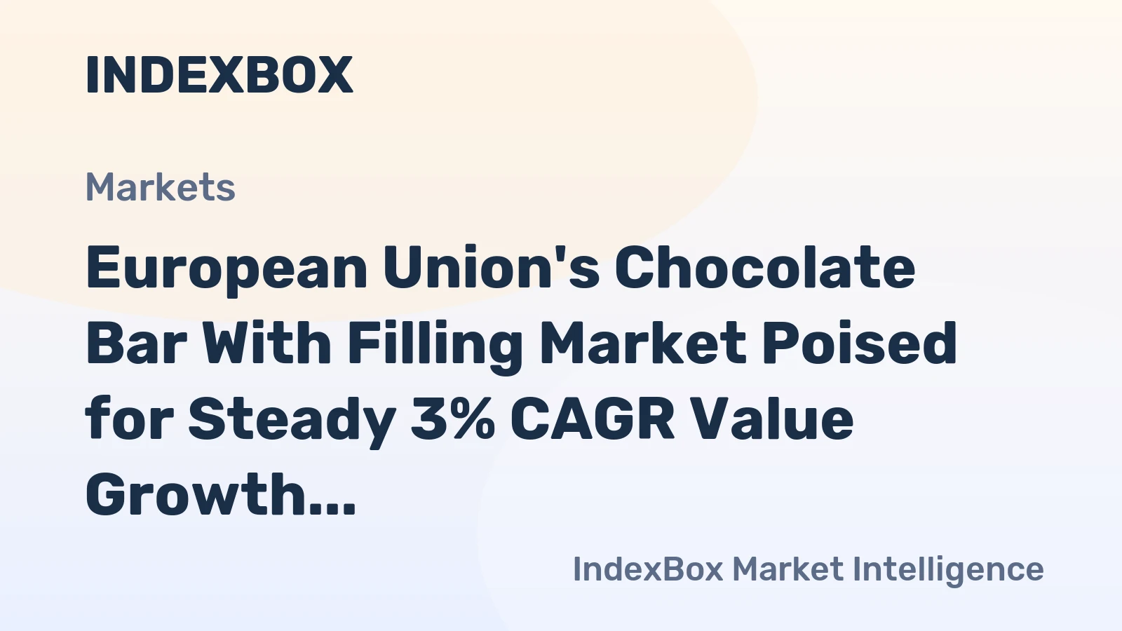 European Union's Chocolate Bar With Filling Market Poised for Steady 3% CAGR Value Growth Through 2035