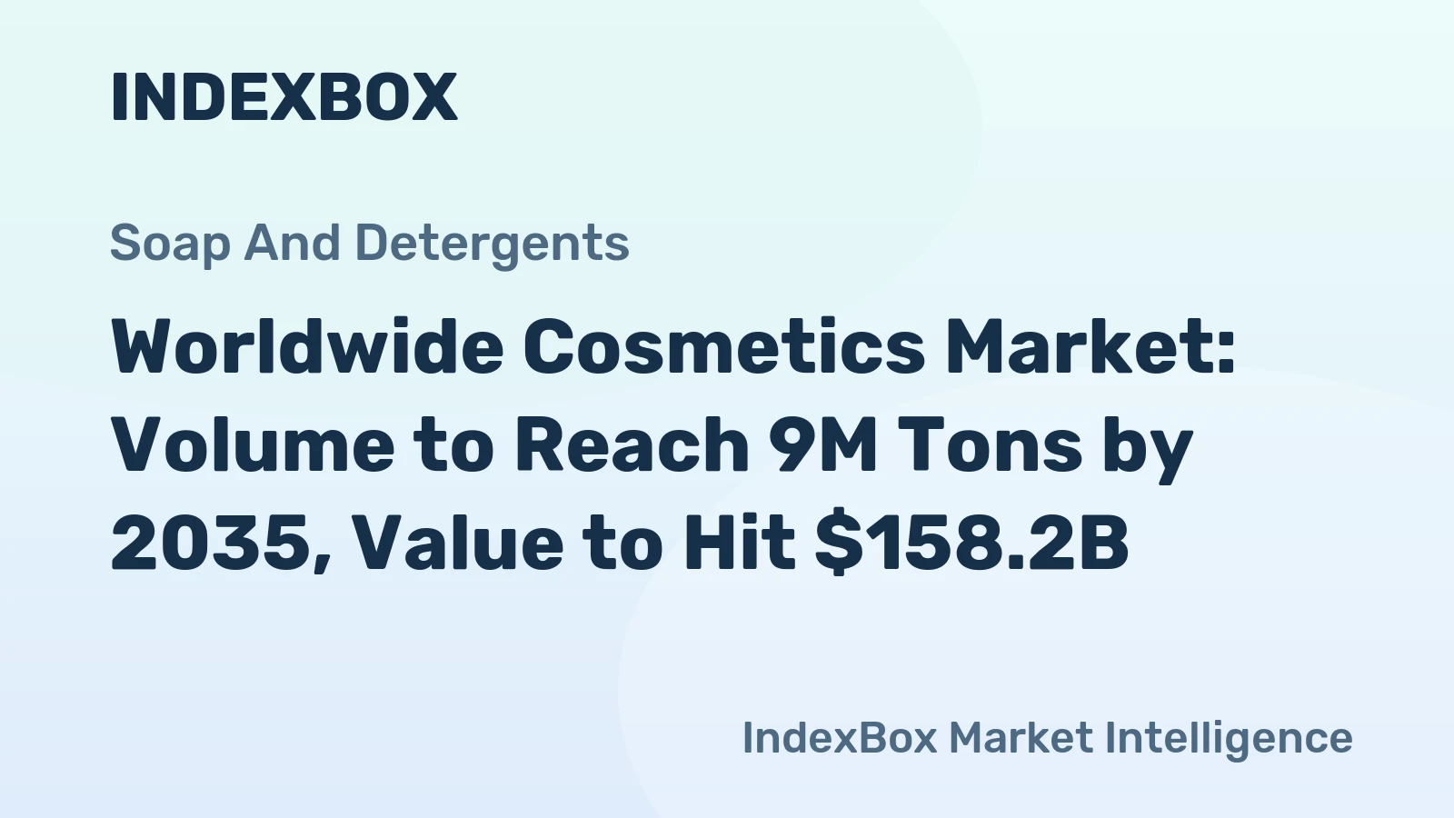 Worldwide Cosmetics Market: Volume to Reach 9M Tons by 2035, Value to Hit $158.2B