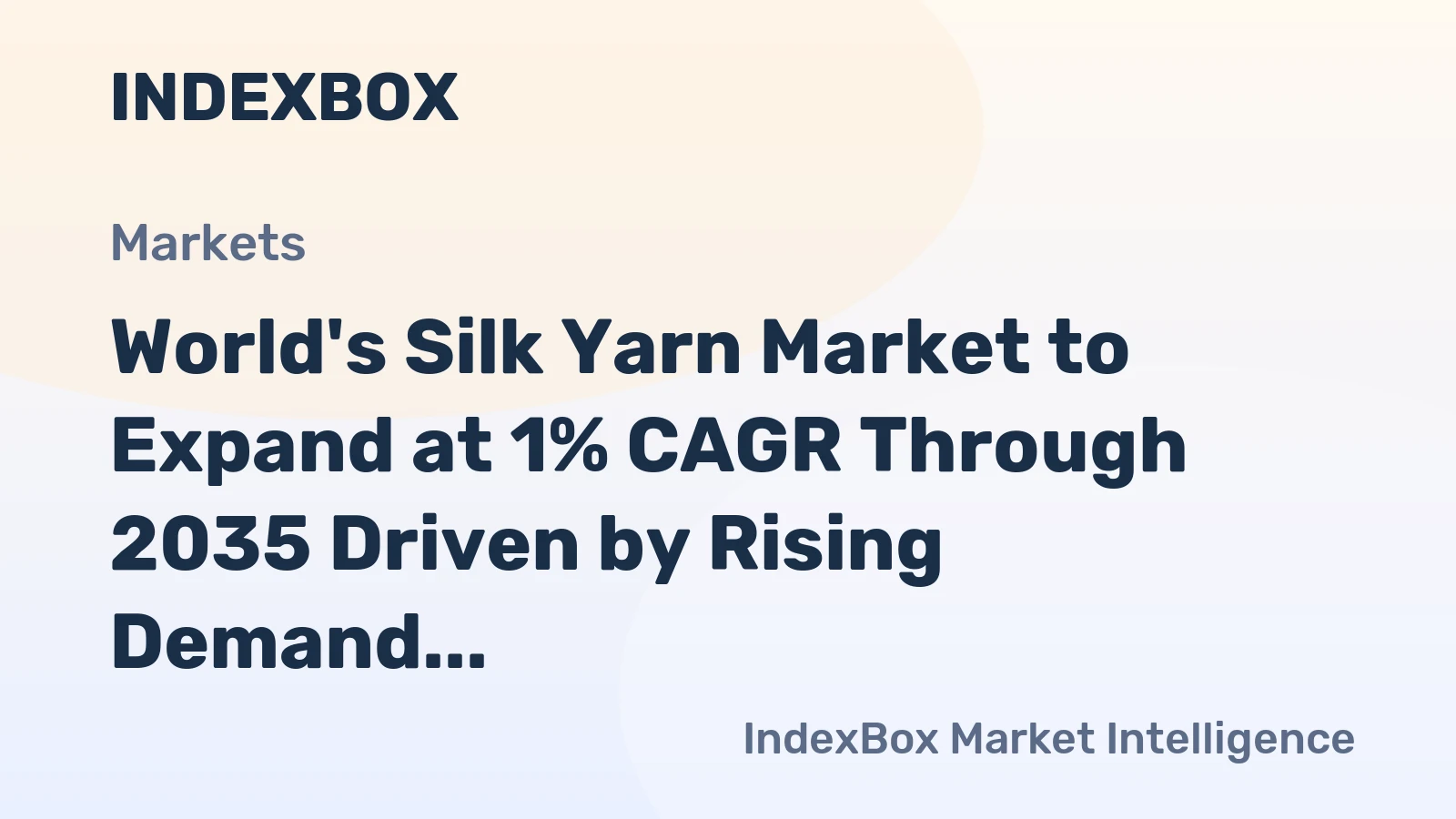 World's Silk Yarn Market to Expand at 1% CAGR Through 2035 Driven by Rising Demand