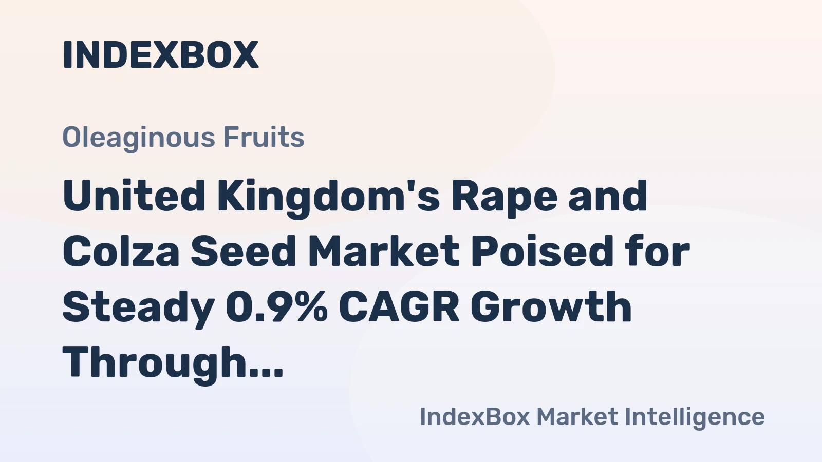 United Kingdom's Rape and Colza Seed Market Poised for Steady 0.9% CAGR Growth Through 2035