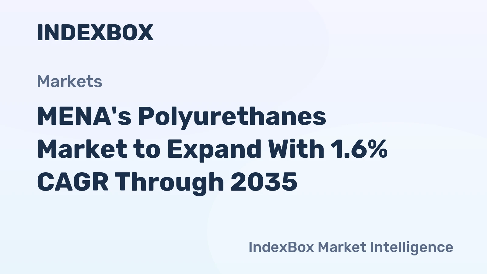MENA's Polyurethanes Market to Expand With 1.6% CAGR Through 2035