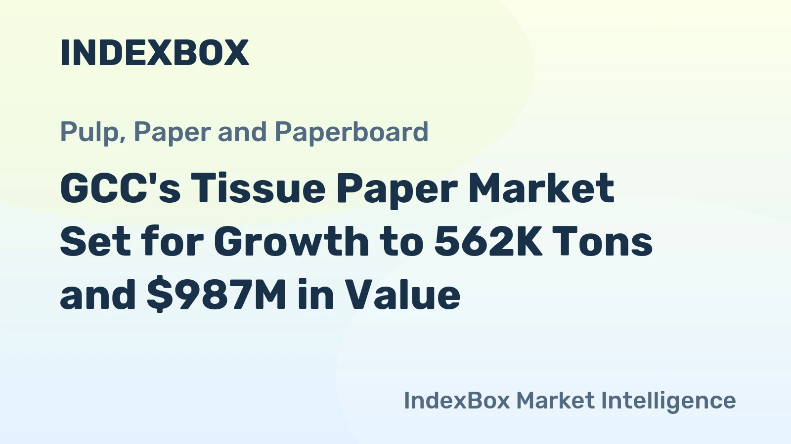 GCC's Tissue Paper Market Set for Growth to 562K Tons and $987M in Value