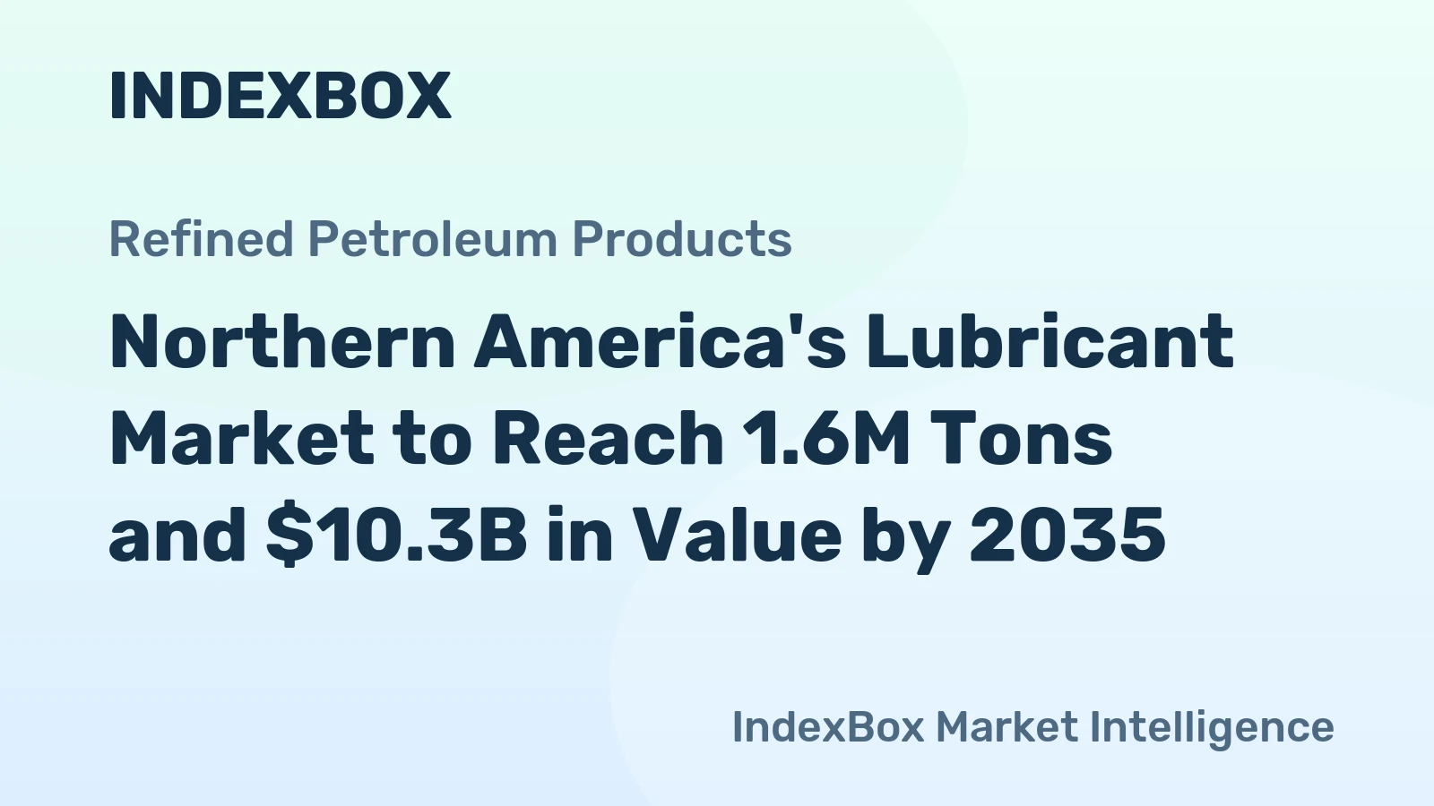 Northern America's Lubricant Market to Reach 1.6M Tons and $10.3B in Value by 2035