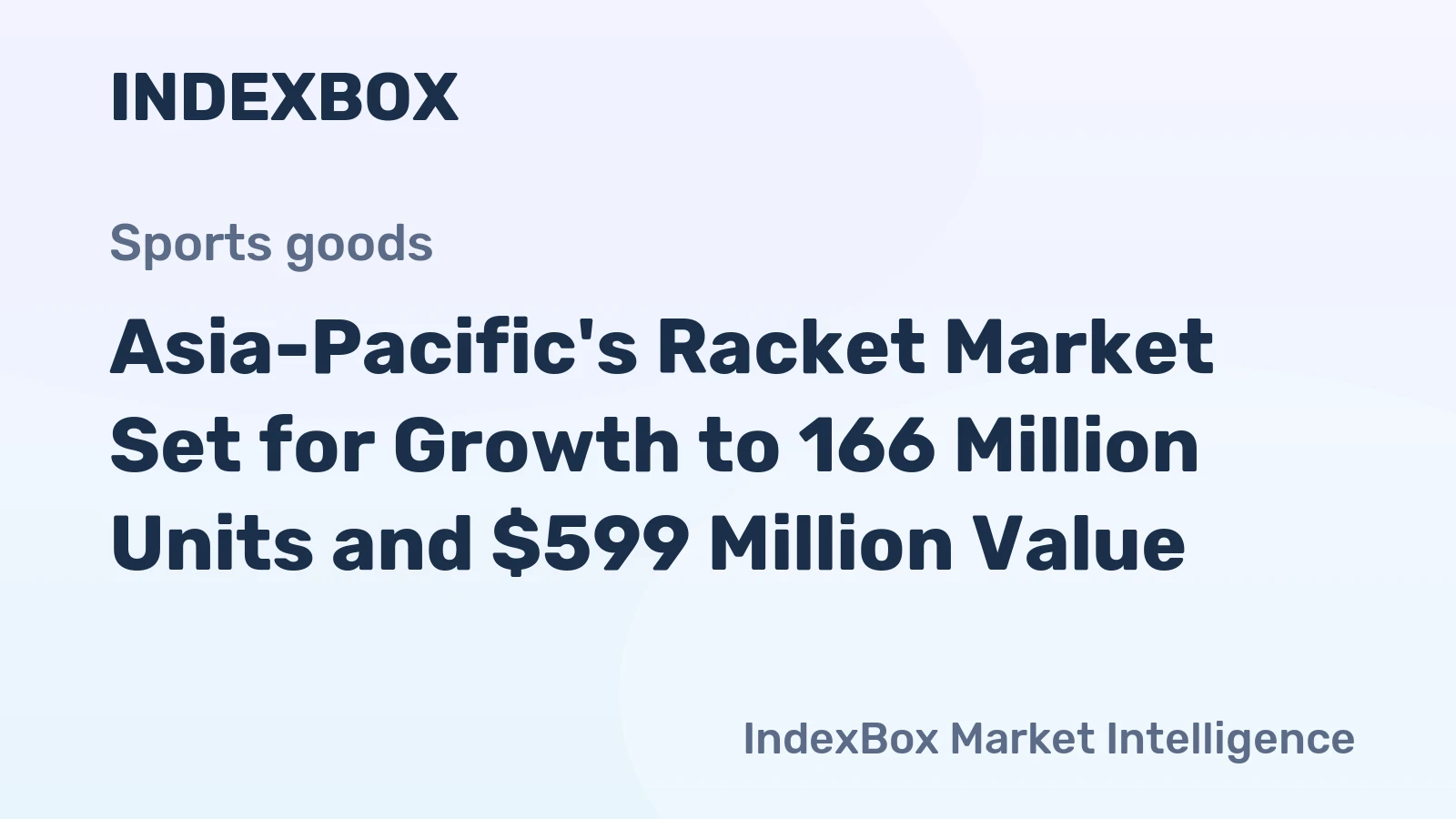 Asia-Pacific's Racket Market Set for Growth to 166 Million Units and $599 Million Value