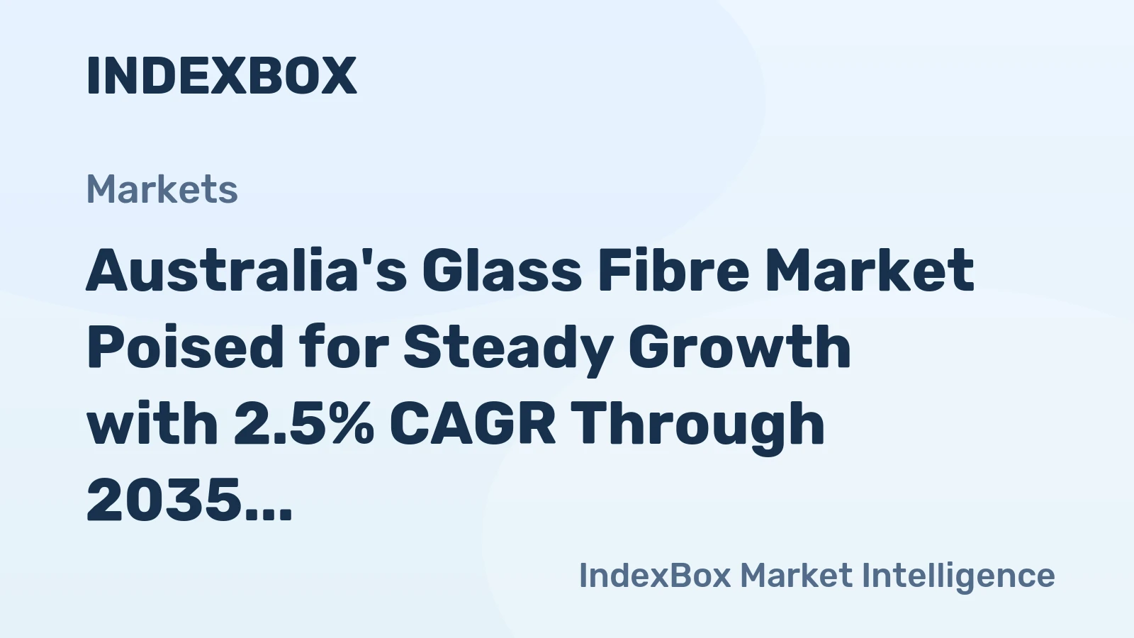 Australia's Glass Fibre Market Poised for Steady Growth with 2.5% CAGR Through 2035