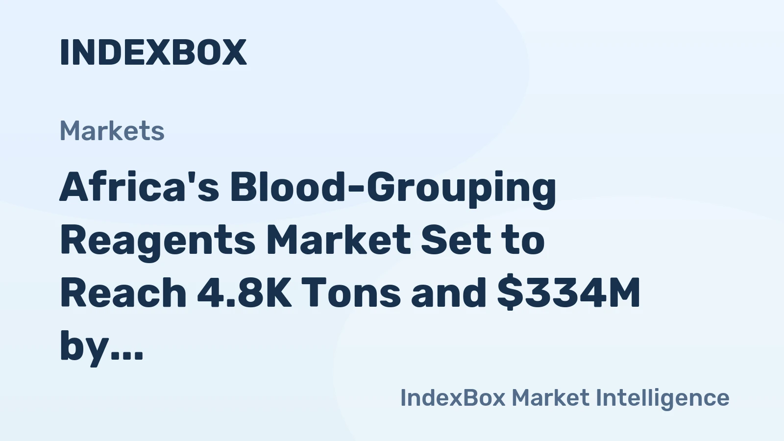 Africa's Blood-Grouping Reagents Market Set to Reach 4.8K Tons and $334M by 2035