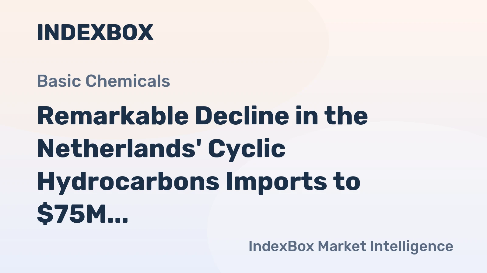 Remarkable Decline in the Netherlands' Cyclic Hydrocarbons Imports to $75M in 2023