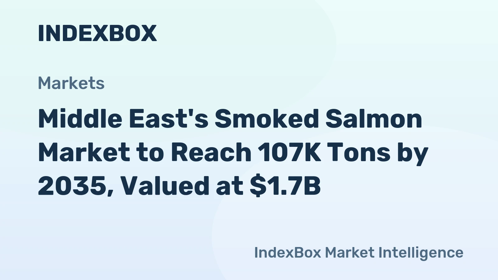 Middle East's Smoked Salmon Market to Reach 107K Tons by 2035, Valued at $1.7B