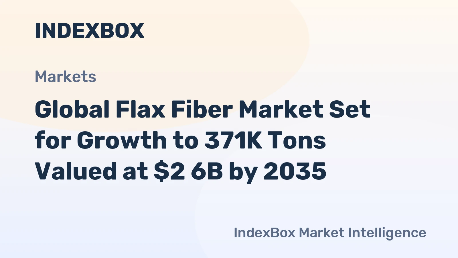 Global Flax Fiber Market Set for Growth to 371K Tons Valued at $2 6B by 2035