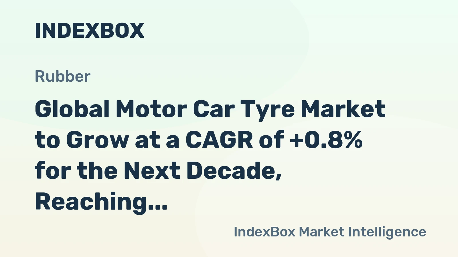 Global Motor Car Tyre Market to Grow at a CAGR of +0.8% for the Next Decade, Reaching $136.7B by 2035