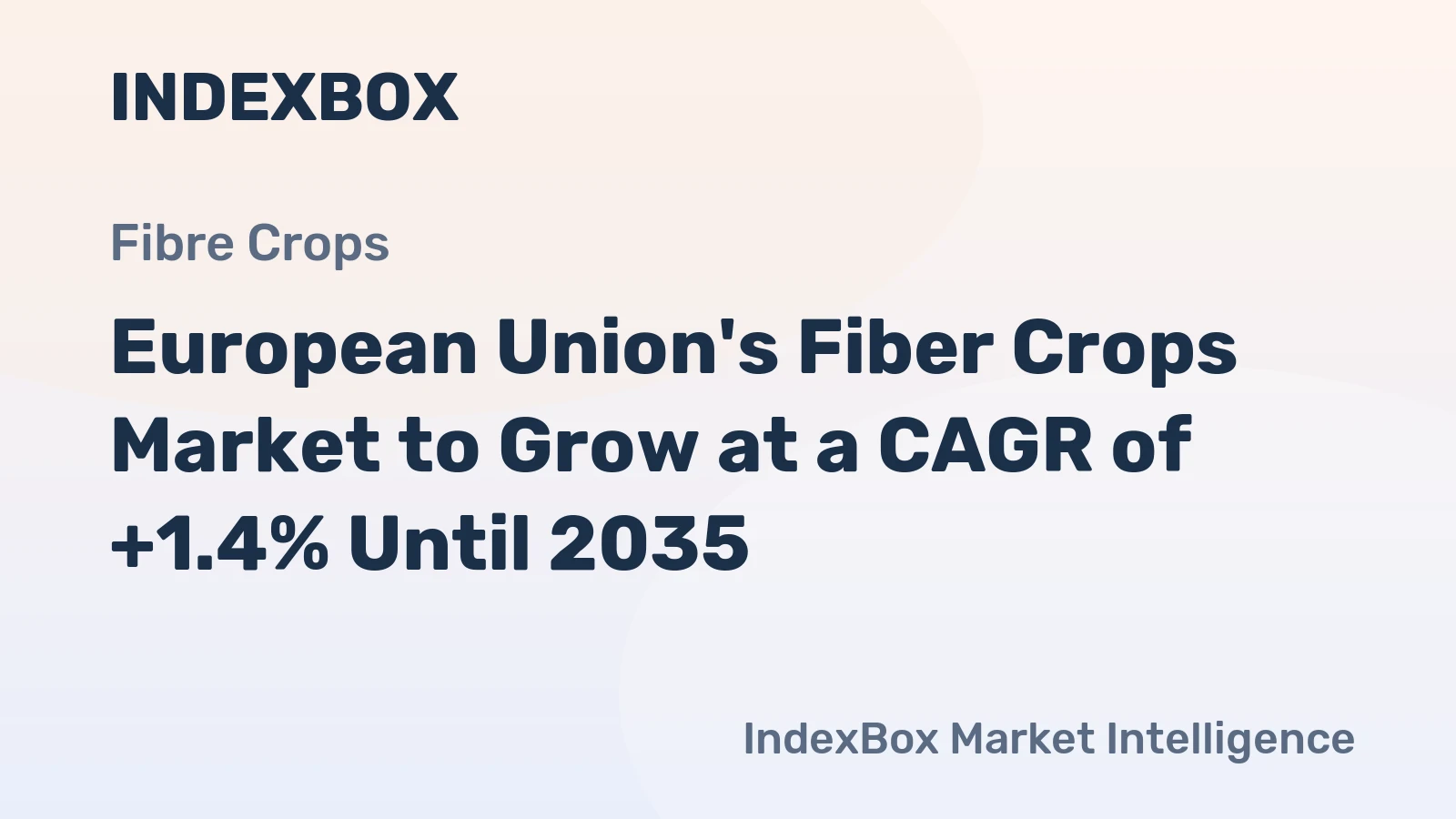 European Union's Fiber Crops Market to Grow at a CAGR of +1.4% Until 2035