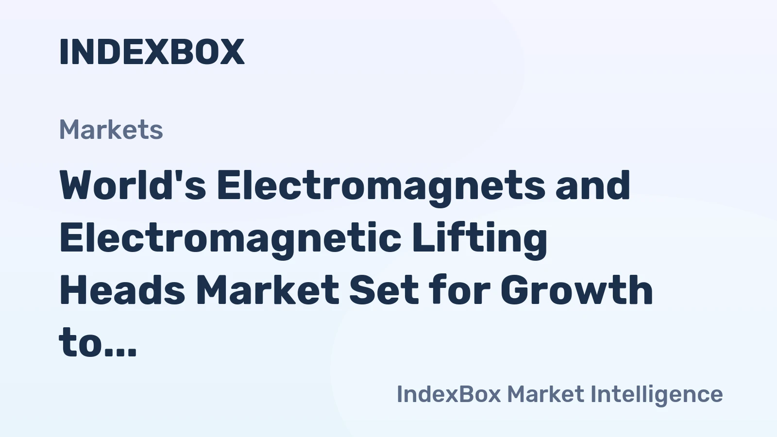 World's Electromagnets and Electromagnetic Lifting Heads Market Set for Growth to 774K Tons and $21.1B by 2035