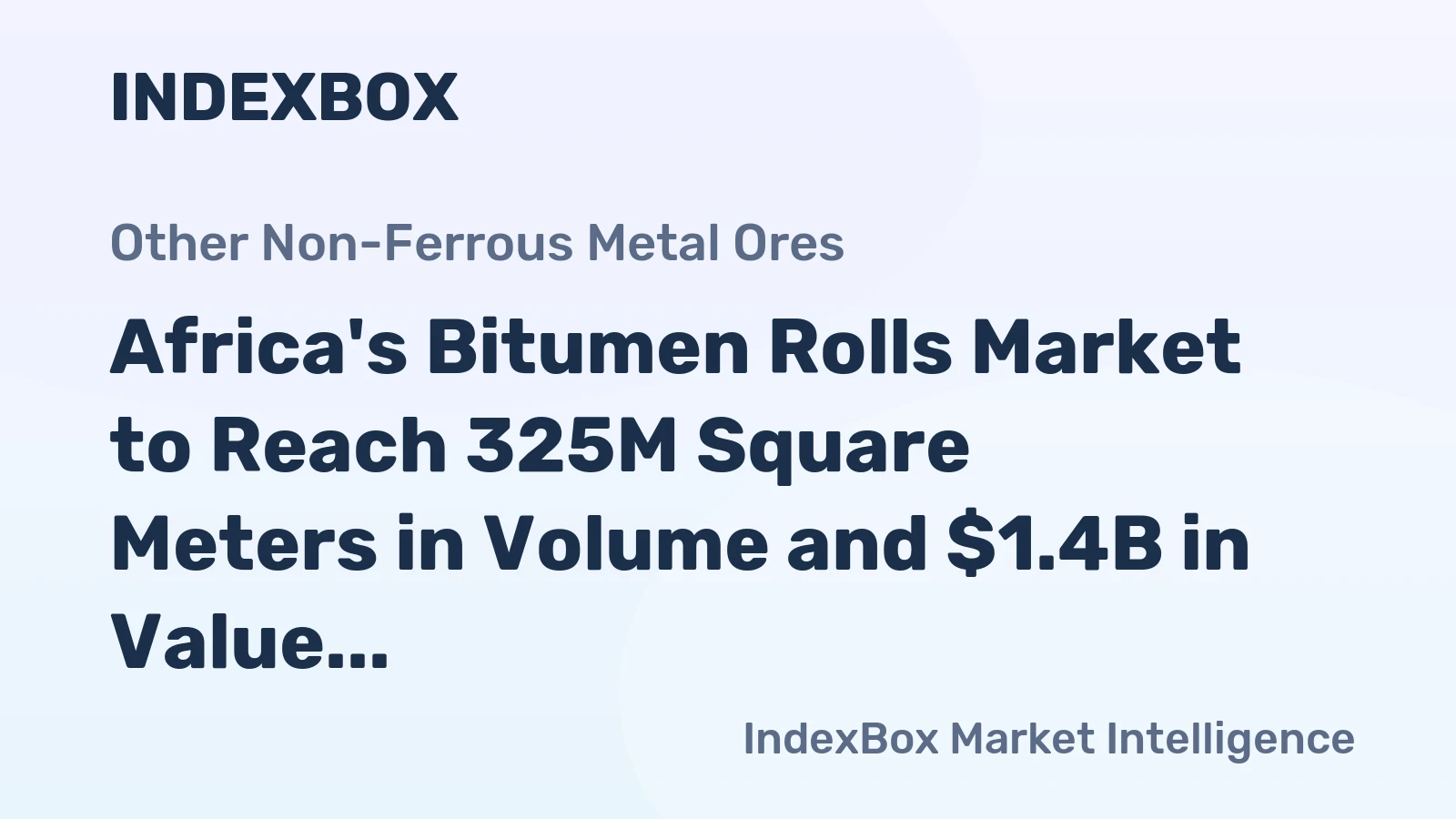 Africa's Bitumen Rolls Market to Reach 325M Square Meters in Volume and $1.4B in Value by 2035